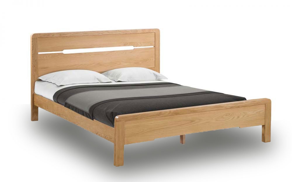 City Oak Double Bed Frame