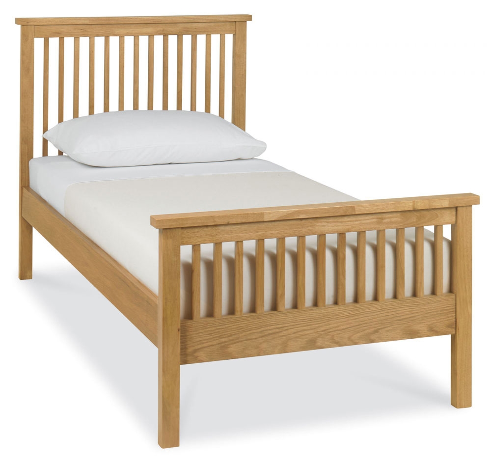 Bentley Designs Atlanta Oak High Foot Single Bed Frame - Single Bed Frames - Bed Frames
