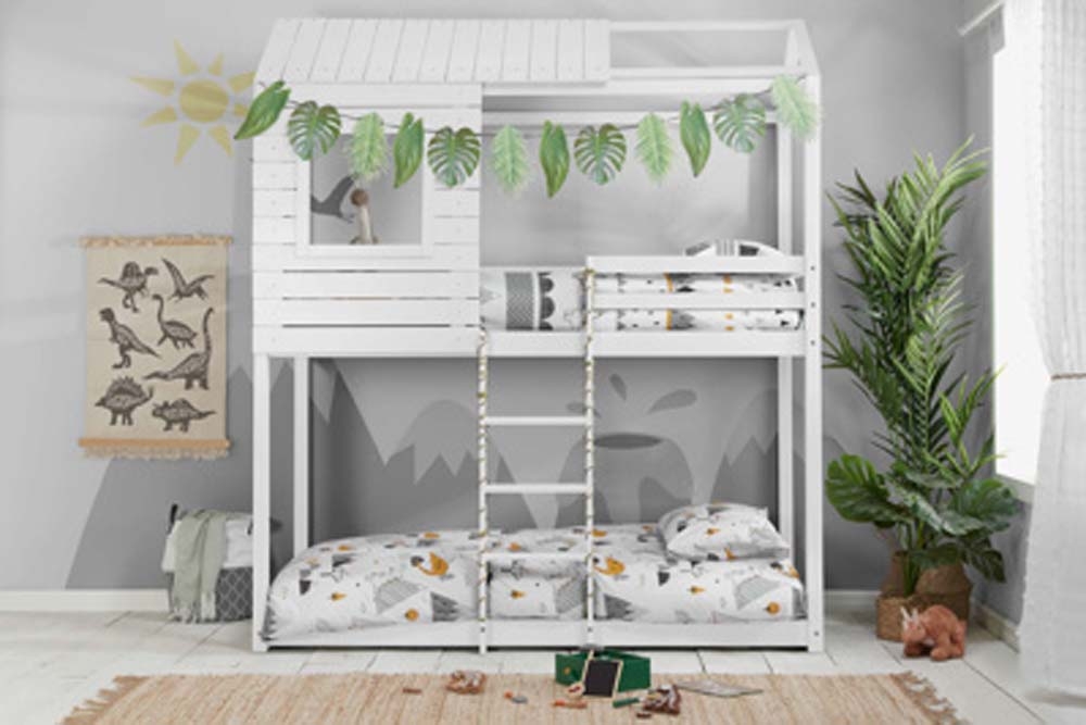 White Tree House Bunk Bed