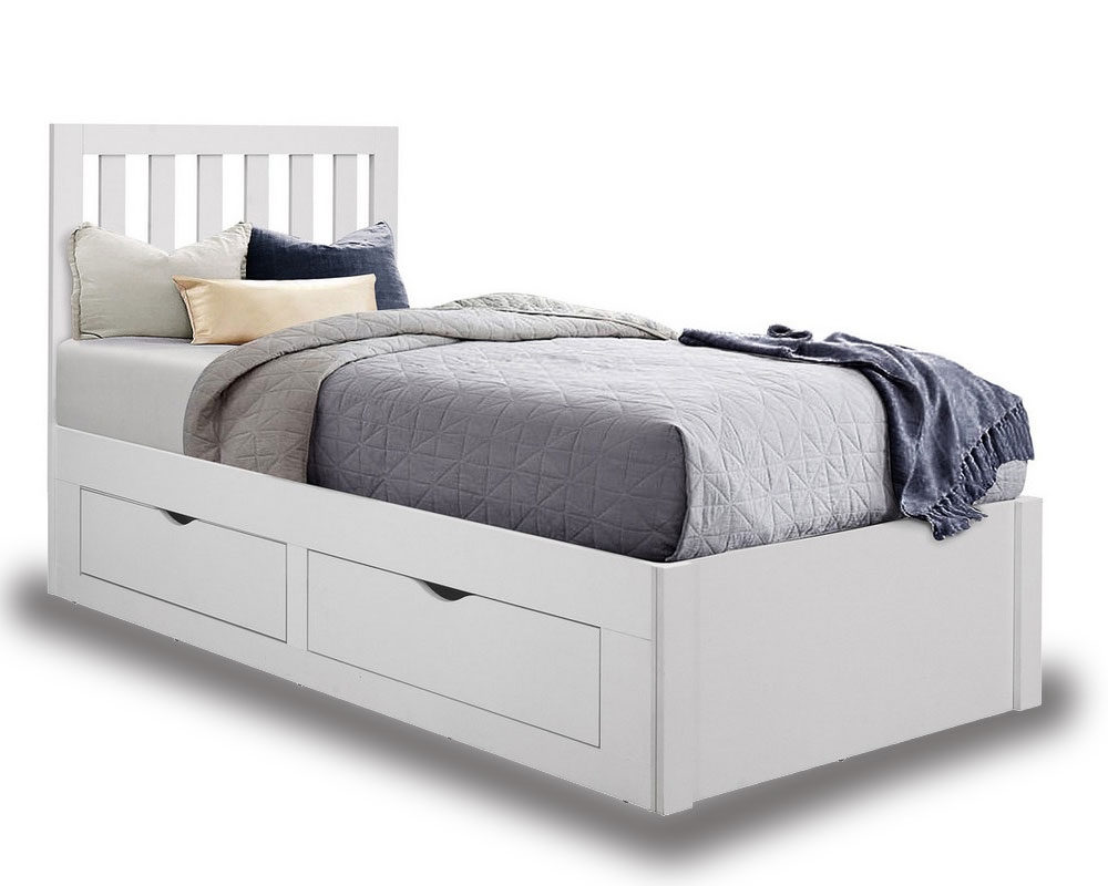 Apple White Storage Bed