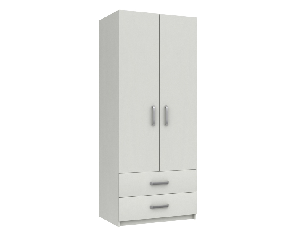 Arden White High Gloss 2 Door Combi Robe
