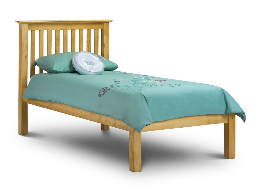 Barcelona Low Foot Antique Pine Single Bed Frame