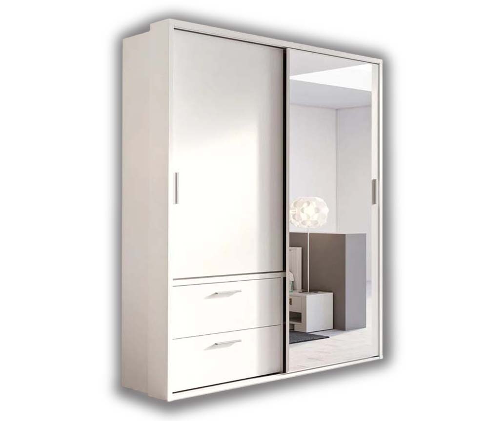 Brighton White Sliding Door Wardrobe 180cm