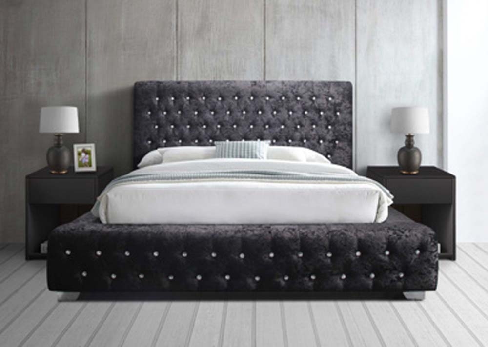 Grand Luxe Black Super King Size Bed Frame