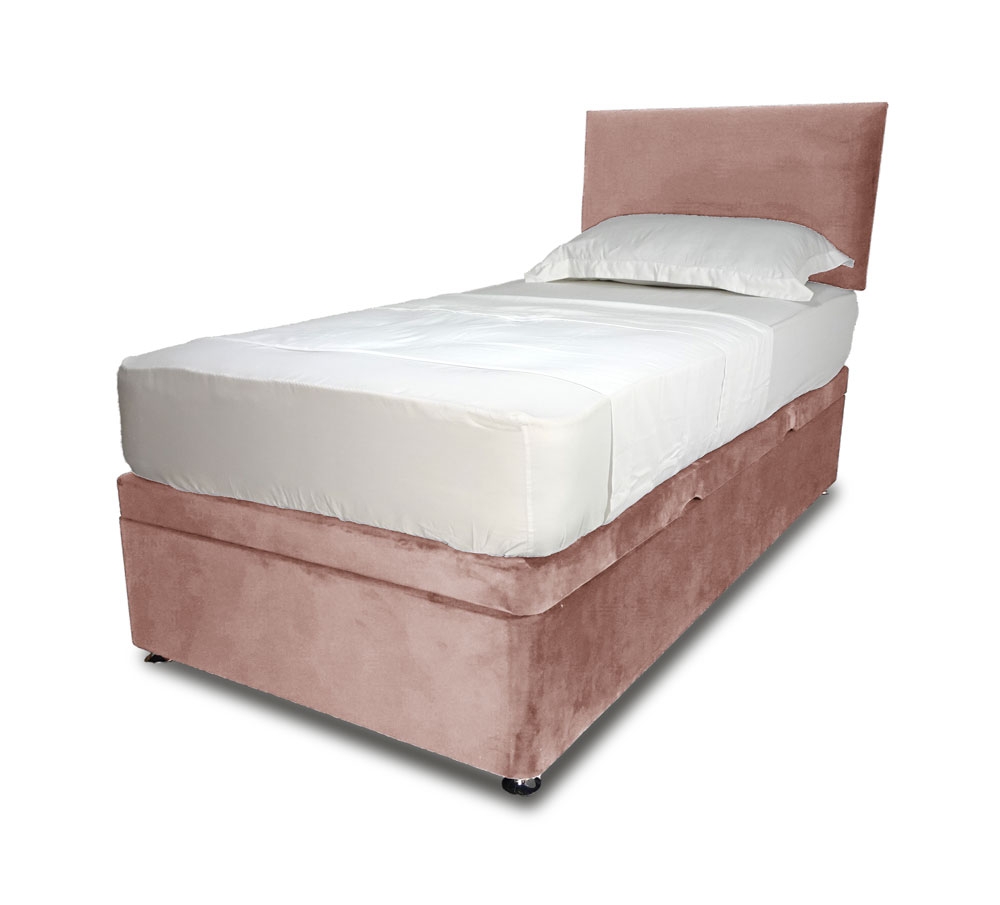 Regency Rose Single Side Lift Ottoman Divan Base With Square Headboard ...