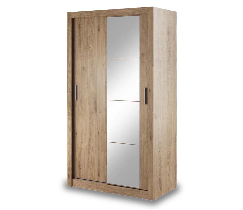 Leeds Oak Sliding Door Wardrobe 120cm
