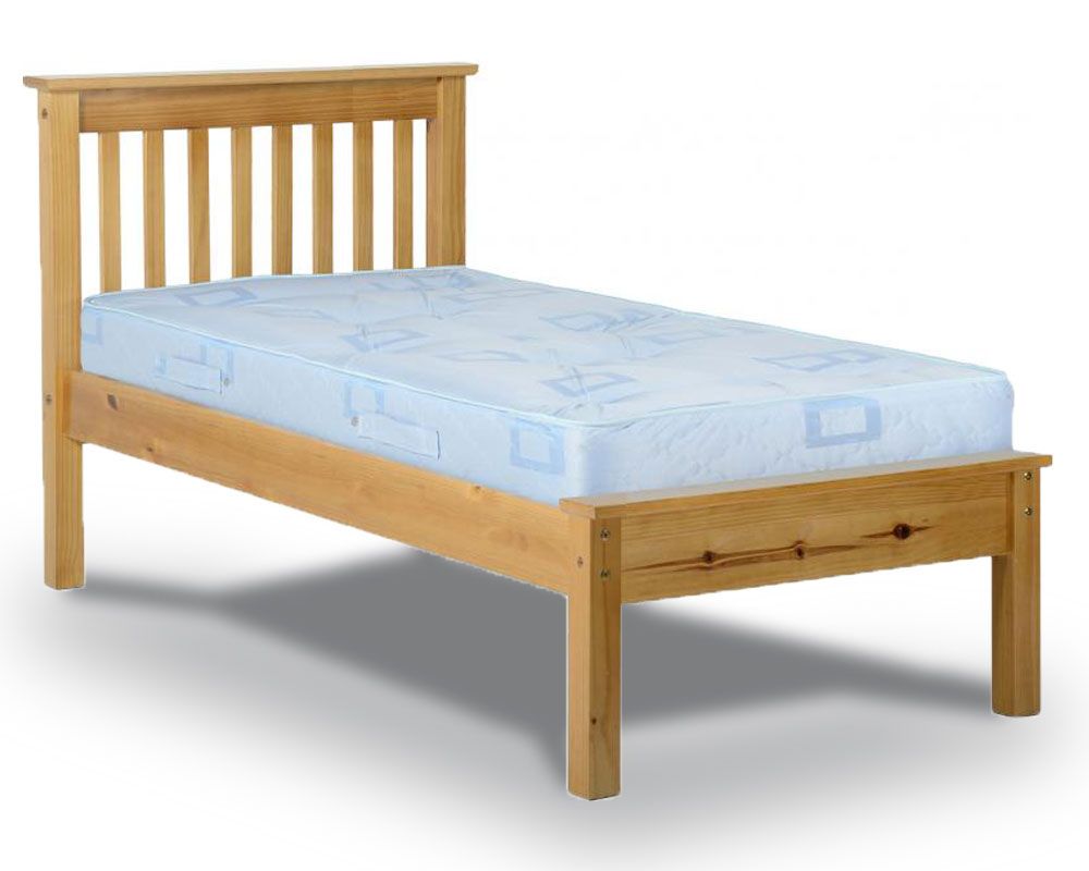Monty Pine Low Foot Single Bed Frame - Single Bed Frames - Bed Frames