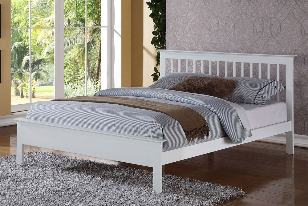 Petra White King Size Bed Frame