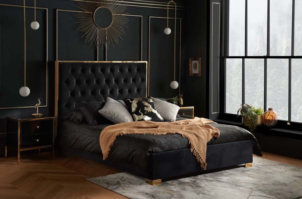 Charles Black King Size Bed Frame