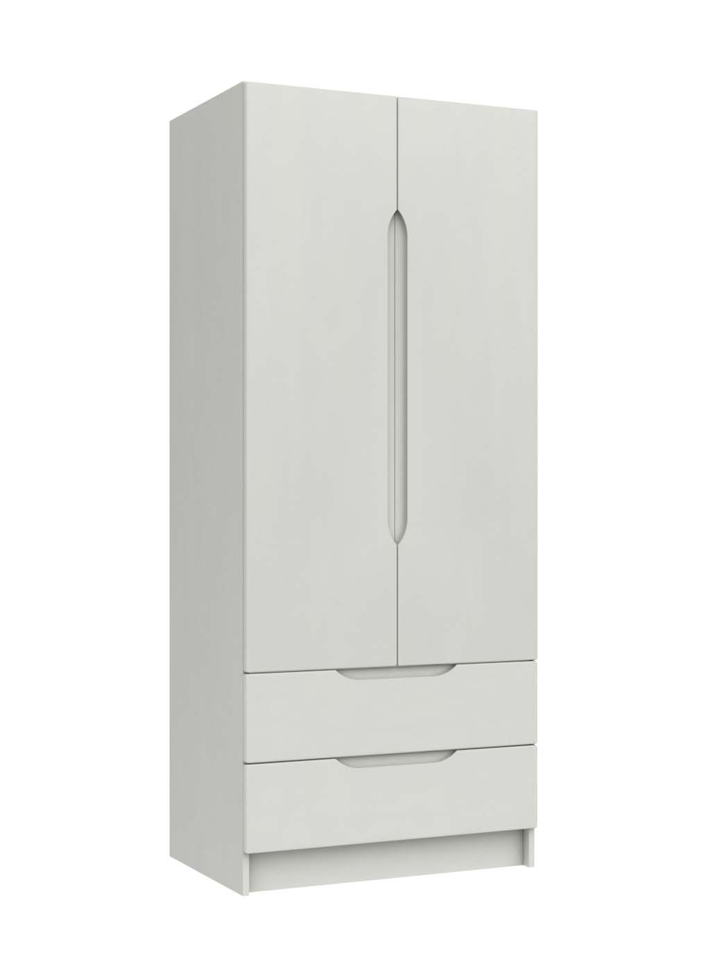Sutton Alpine White High Gloss 2 Door Combi Robe