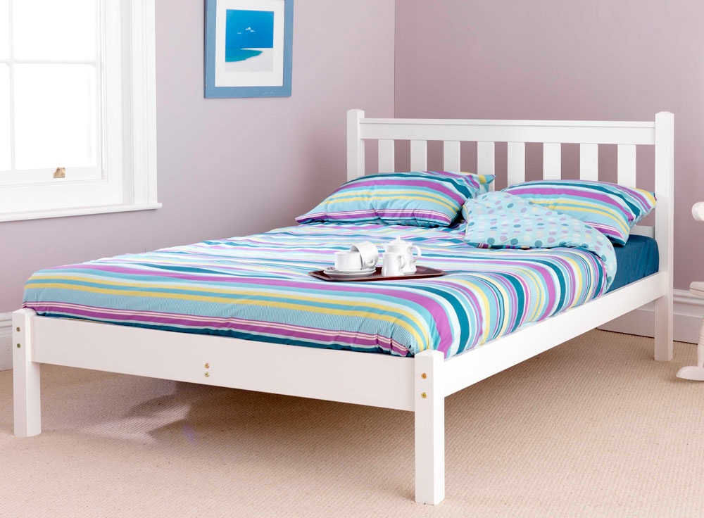 Shaker White Low Foot End Single Bed Frame